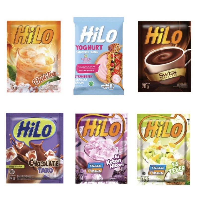 Jual Hilo Sachet All Variant Hilo Yoghurt Thai Tea Chocolate Taro Es ...