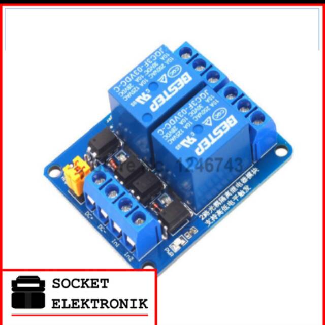 Jual Module Relay Arduino 2 Channel Input: 5 VDC Output: 10A 30 VDC 250 ...