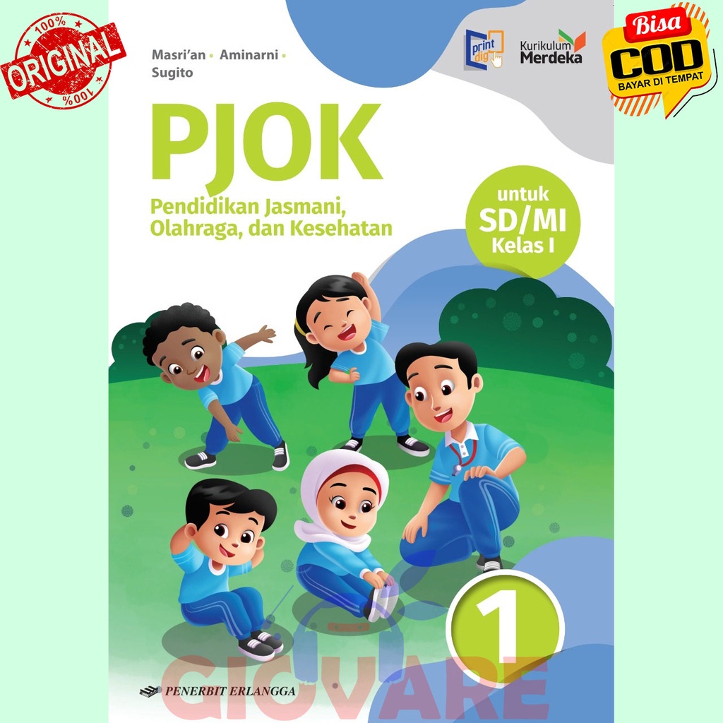 Jual BUKU PJOK KELAS 1 ERLANGGA KURIKULUM MERDEKA | PEND. JASMANI ORKES SD/MI KLS.1/KM ...