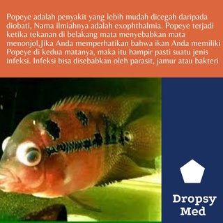 Jual PREMIUM DROPSY MED obat sisik nanas dropsy ekor rontok mata berkabut ikan | Shopee Indonesia