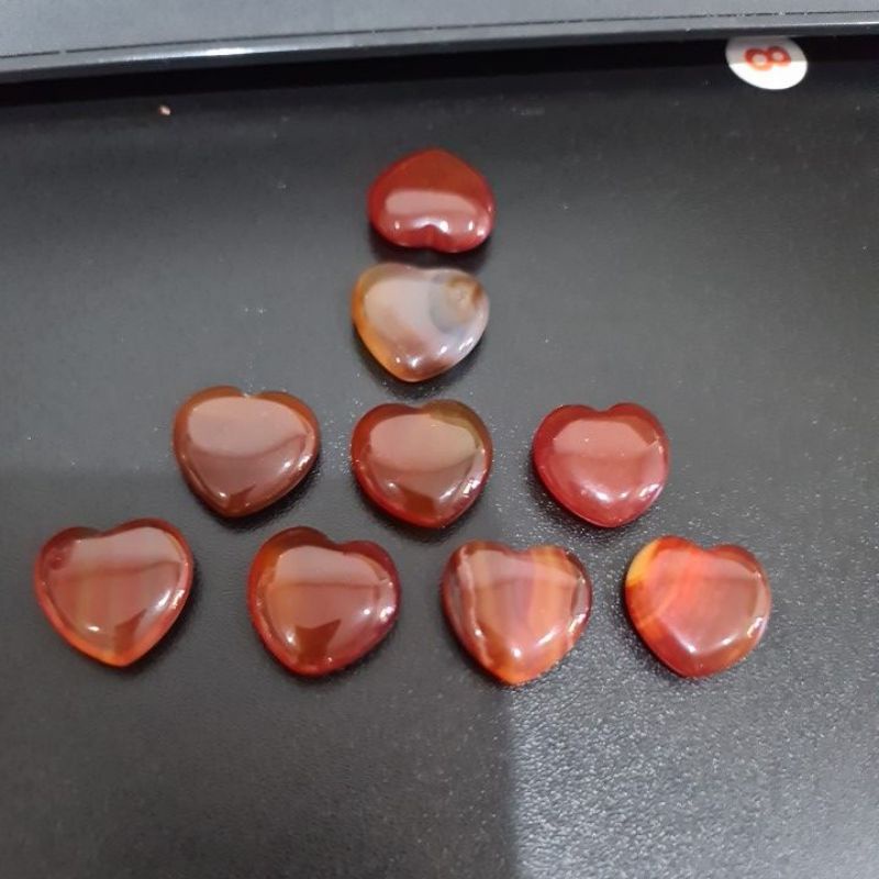 Jual AGATE RED HEART SHAPE SPECIAL 2CM HARGA SATUAN | Shopee Indonesia
