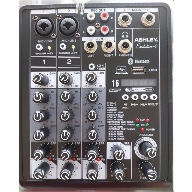 Jual Mixer Ashley Evolution 4 Original Ashley 4 Channel With Soundcard Effect | Shopee Indonesia