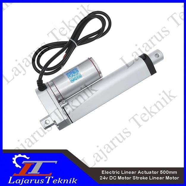 Jual Electric Linear Actuator 500Mm 24V Dc Motor Stroke Linear Motor ...