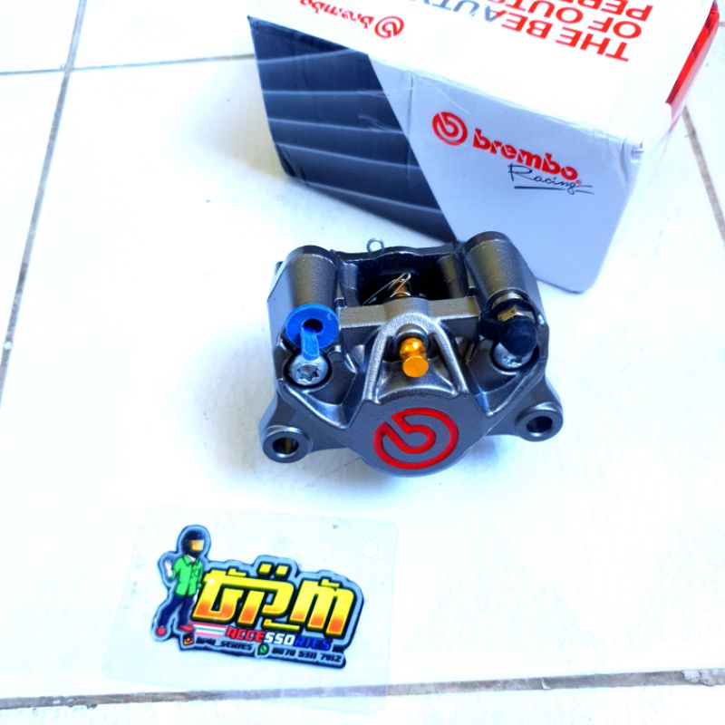 Jual kaliper Brembo big logo 2 piston grey gold hitam | Shopee Indonesia