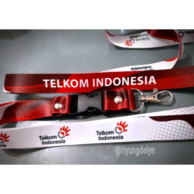 Jual Tali Id Card Telkom Indonesia (Printing Merah Putih) Premium ...