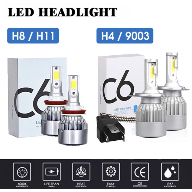 Jual ORIGINAL LAMPU LED MOBIL HEADLIGHT LAMPU UTAMA MOBIL C6 H4 C6 H11 ...