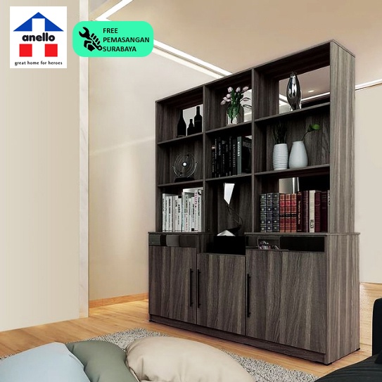 Jual LEMARI PAJANGAN RAK SEKAT RUANGAN DV200 WARNA KAYU OAK UKURAN ...