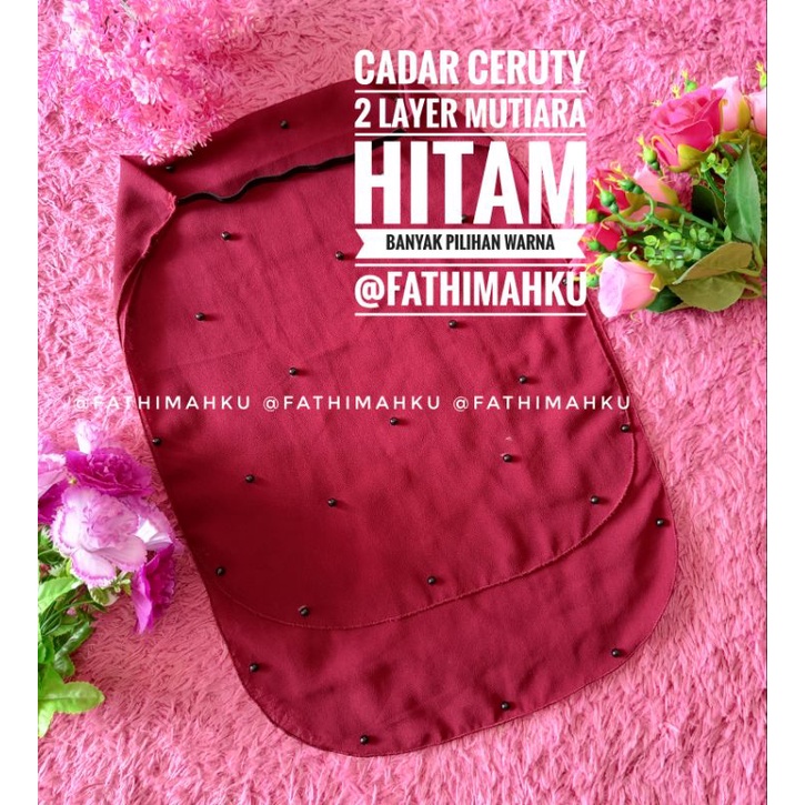 Jual Cadar Ceruty 2 Layer/Cadar Wedding/Cadar Nikah syar'i Full Mutiara ...
