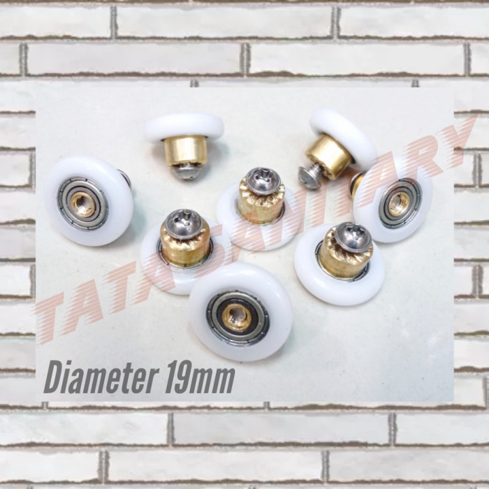 Jual Holder-Shower- Roda Shower Box 19Mm/Roda Roller Pintu Kaca Kamar ...