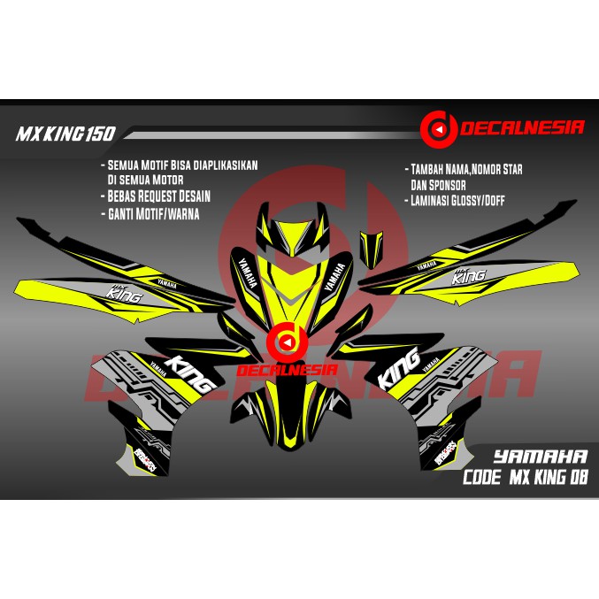 Jual Stiker MX King/Yamaha MX King/Sticker MX King/Decal MX King/Mx ...