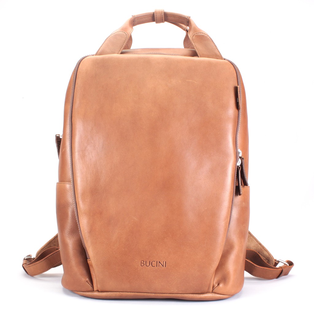 Jual Leather Backpack I Tas Ransel Kulit Wanita & Pria BUCINI Klampok ...