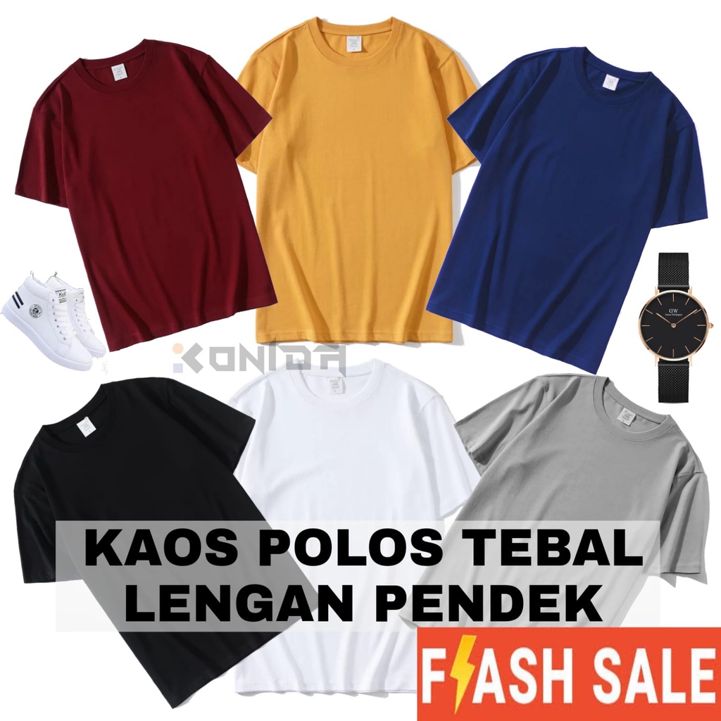 Jual BAJU KAOS POLOS OBLONG TEBAL LENGAN PENDEK BAJU KAOS POLOS PRIA ...