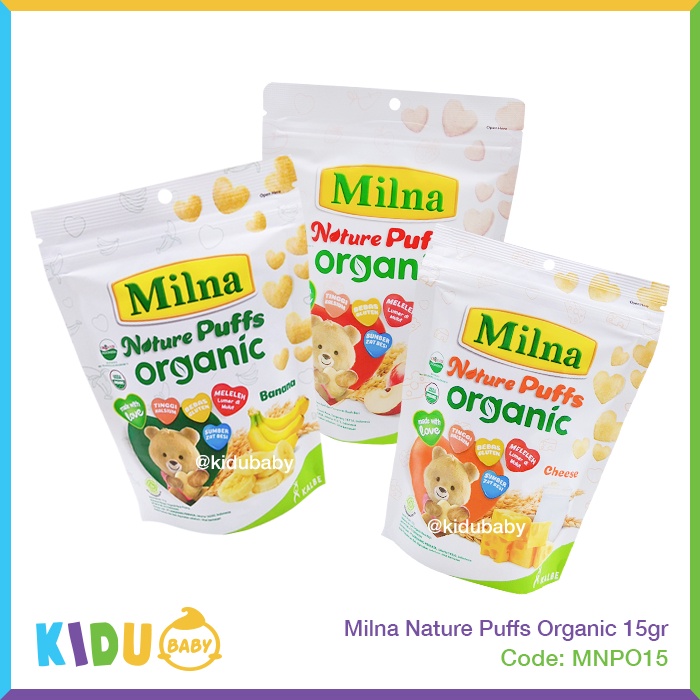Jual Milna Nature Puffs Organic 15gr Snack Bayi Cemilan si Kecil ...