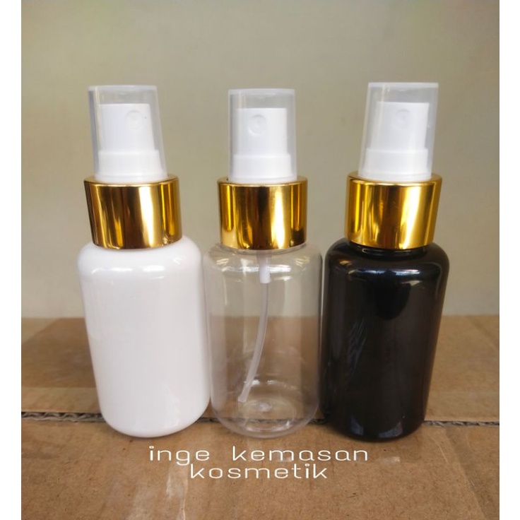 Jual BOTOL SPRAY TUBULAR 60 ML TUTUP GOLD HALFCAP | Shopee Indonesia
