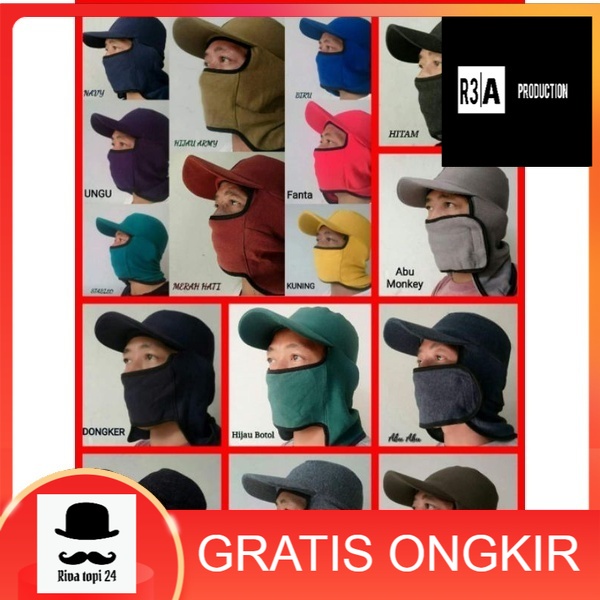 Jual COD Topi Jepang / Topi Masker Jepang / Topi Mancing / Topi Kerja ...