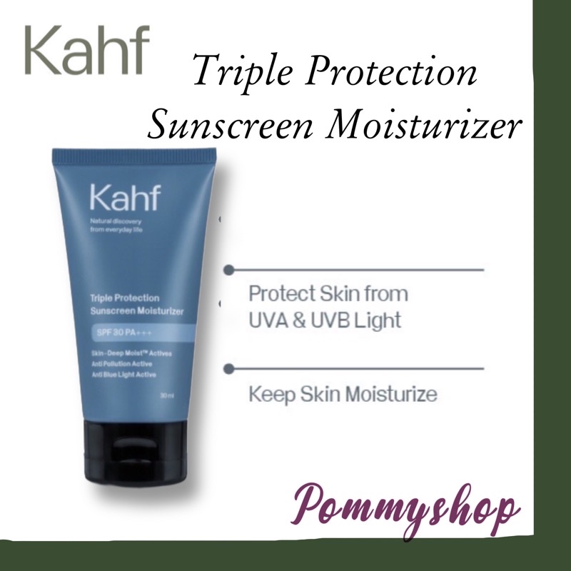 Jual Kahf Triple Protection Sunscreen Moisturizer SPF 30 PA+++ 30ml ...