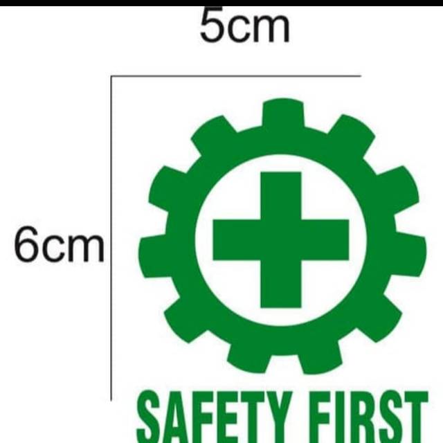 Jual Sticker cutting logo k3 safety first satuan | Shopee Indonesia