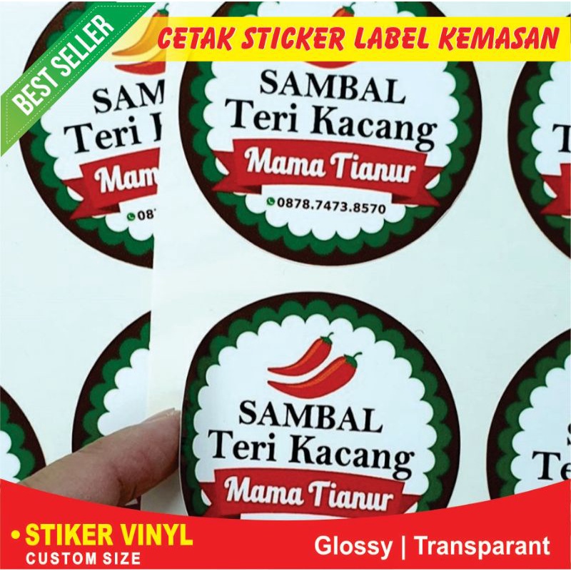 Jual Custom cetak stiker Label Kemasan | Shopee Indonesia