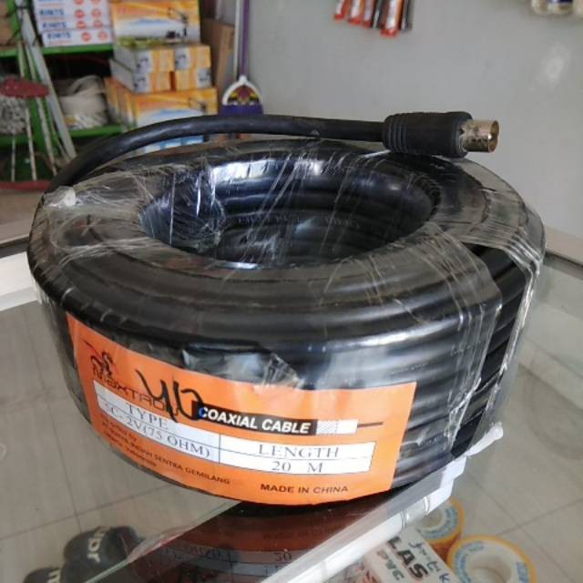 Jual KABEL ANTEN ROL 20M FULL + JACK ANTEN Kabel Antena TV 20 M 20METER 20 METER parabola kabel ...