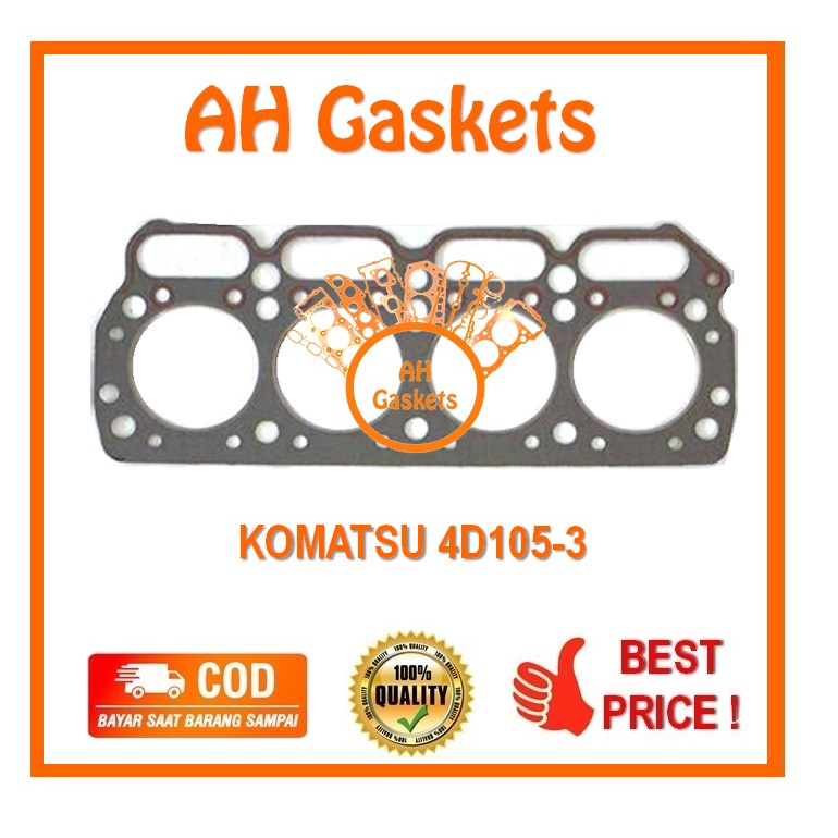 Jual Paking Head Komatsu Tractor 4D105-3 Paking Cylinder Head Gasket ...