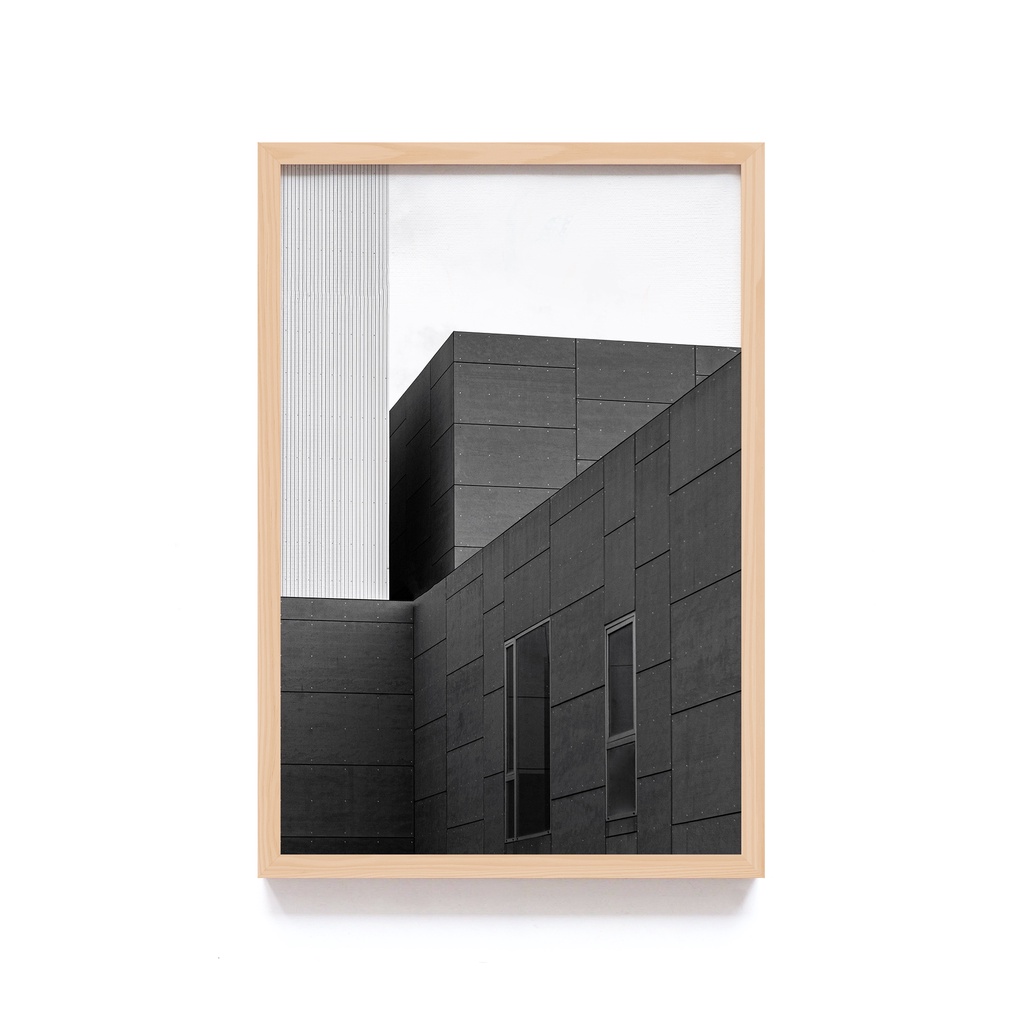 Jual Poster Gedung Hitam Putih Wall Decor Monochrome Architecture Art ...