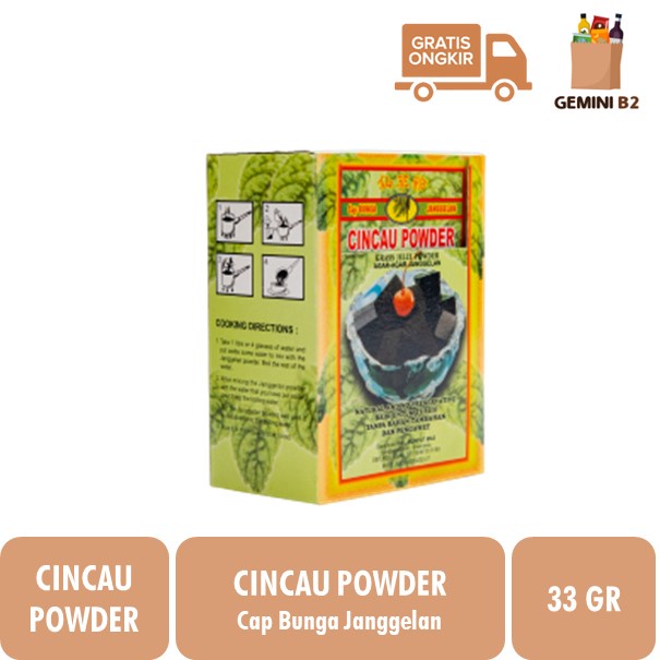 Jual Cincau Cap Bunga Janggelan / Grass Jelly Powder 33gr | Shopee ...