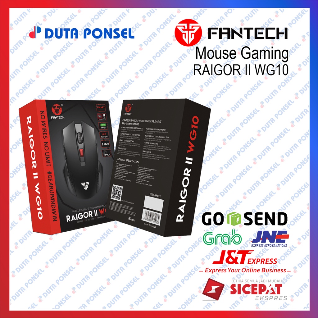Jual FANTECH Mouse Gaming Wireless RAIGOR II WG10 | Shopee Indonesia