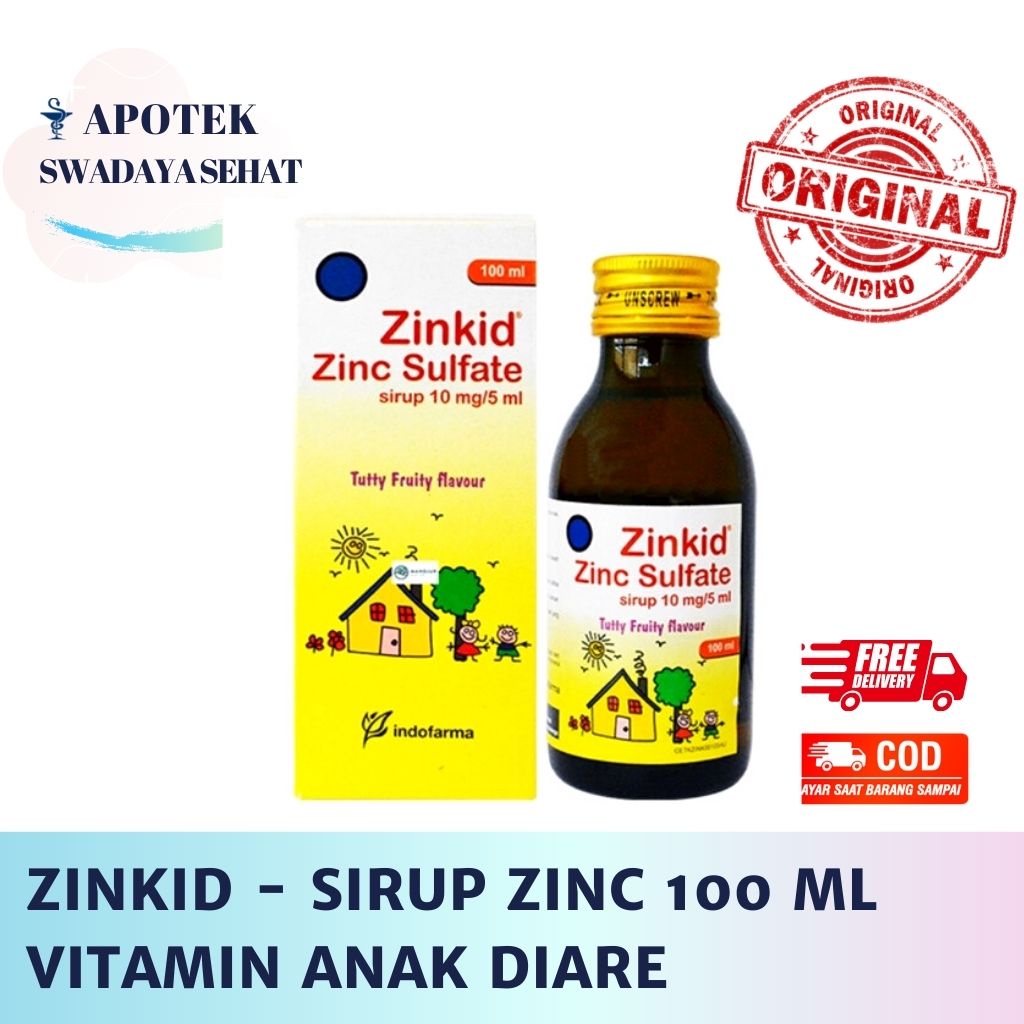 Jual ZINKID Sirup 100 ML - ZINK Vitamin Anak Diare Zinc Syrup | Shopee Indonesia