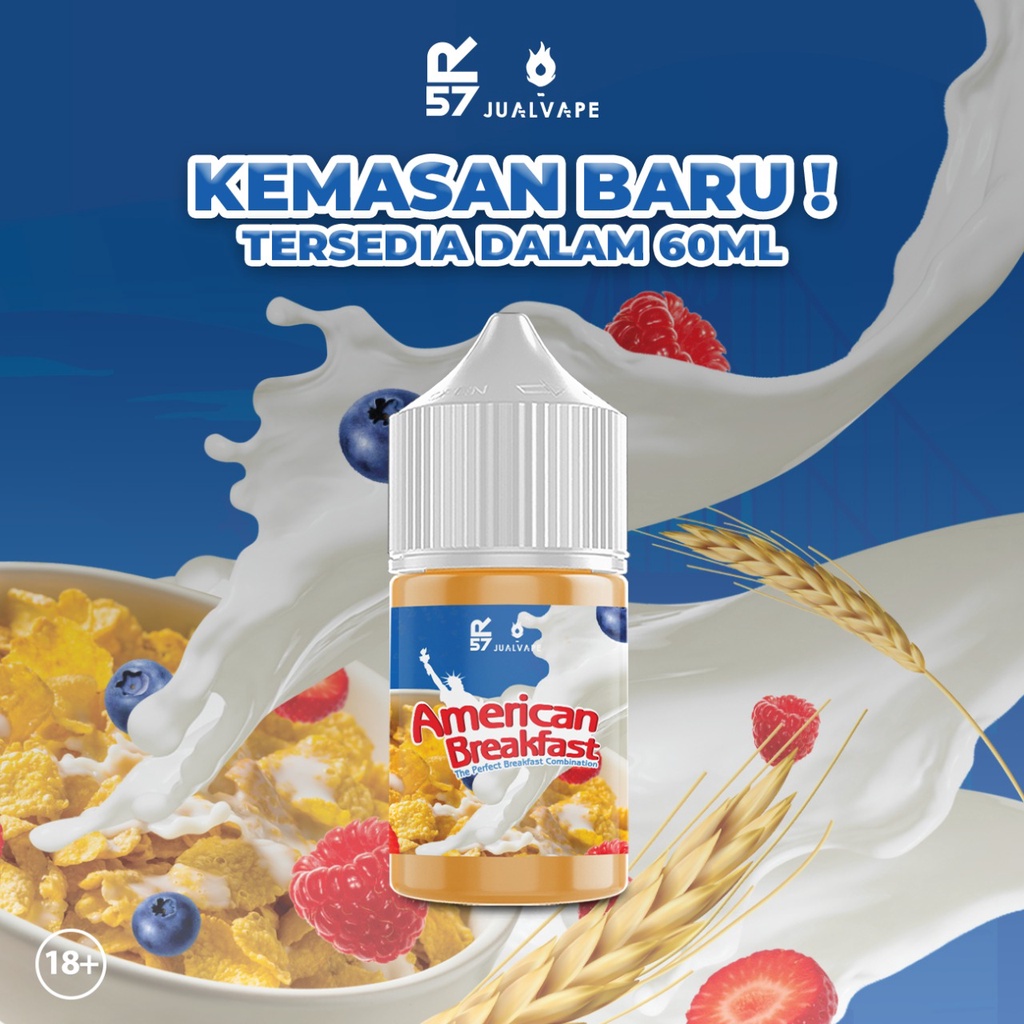 Jual [FREEBASE 60ML] AMERICAN BREAKFAST V2 CEREAL BERRY BY JVP X R57 ...