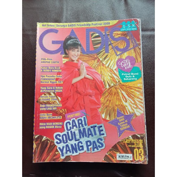 Jual majalah GADIS Edisi Tahun 2009 majalah Jadul majalah Bekas | Shopee Indonesia