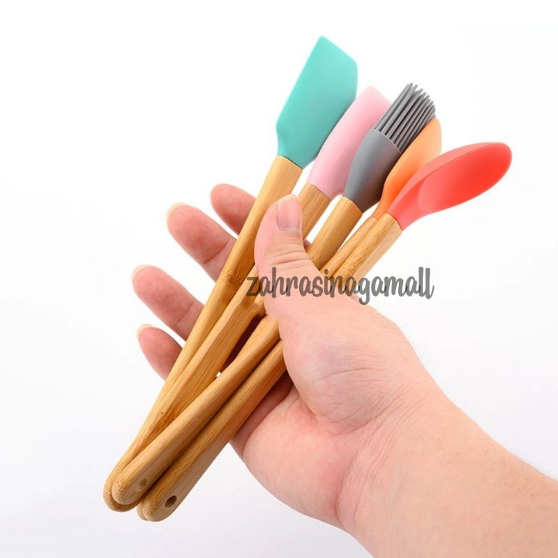 Jual Spatula Kecil Set/satuan silikon Warna Pastel Tahan Panas | Shopee ...