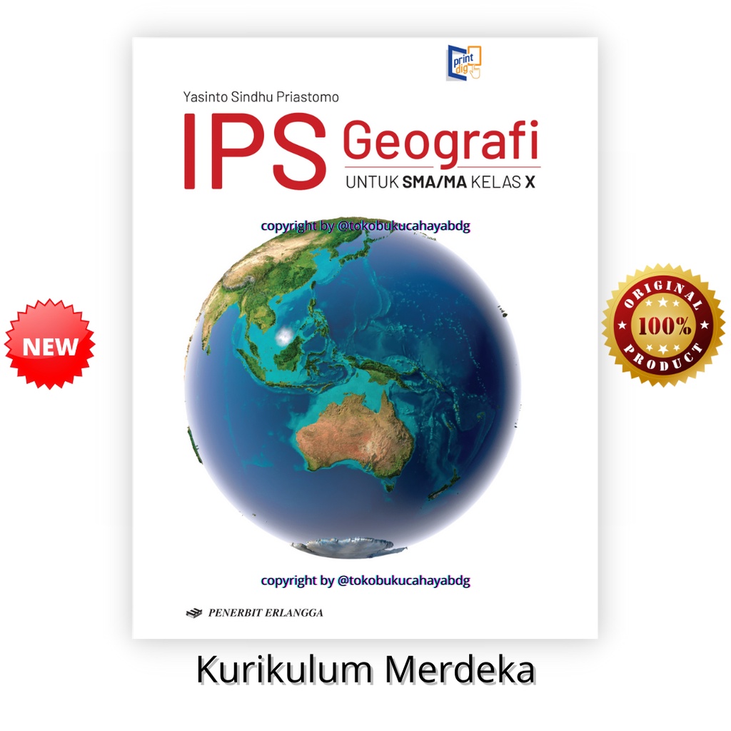 Jual Buku IPS Geografi Kelas 10 11 / X XI SMA Erlangga Kurikulum ...