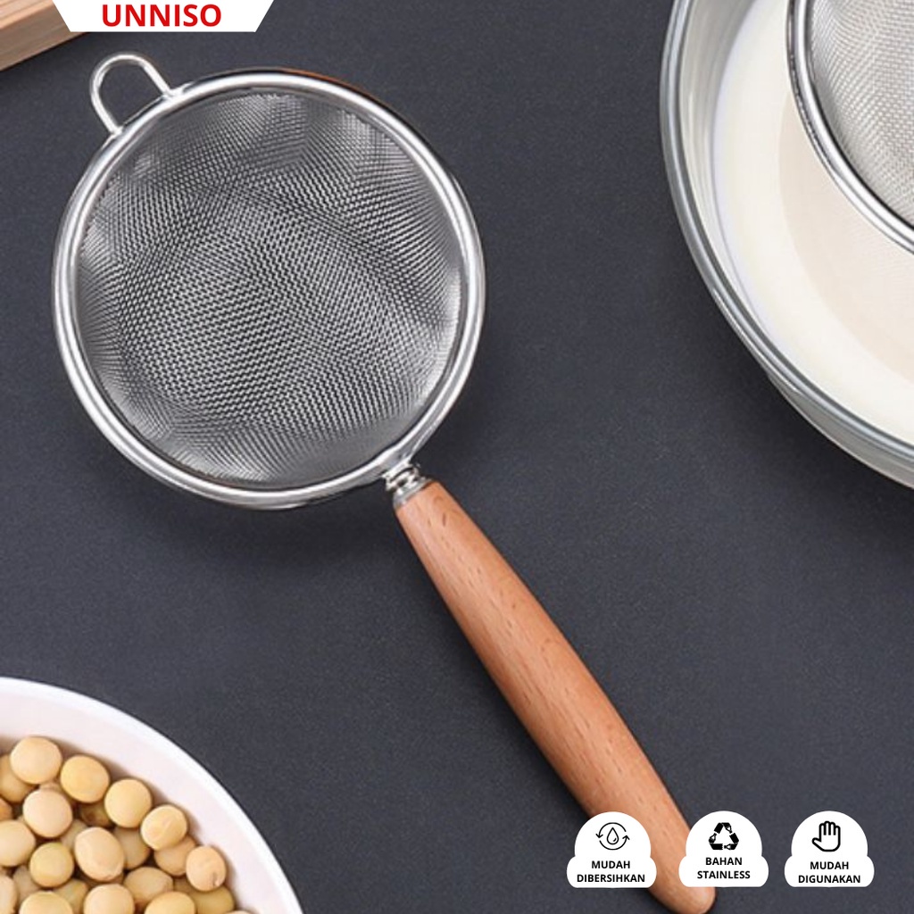 Jual UNNISO - Alat Saringan Teh Alat Penyaring Gagang Wooden AS1 ...
