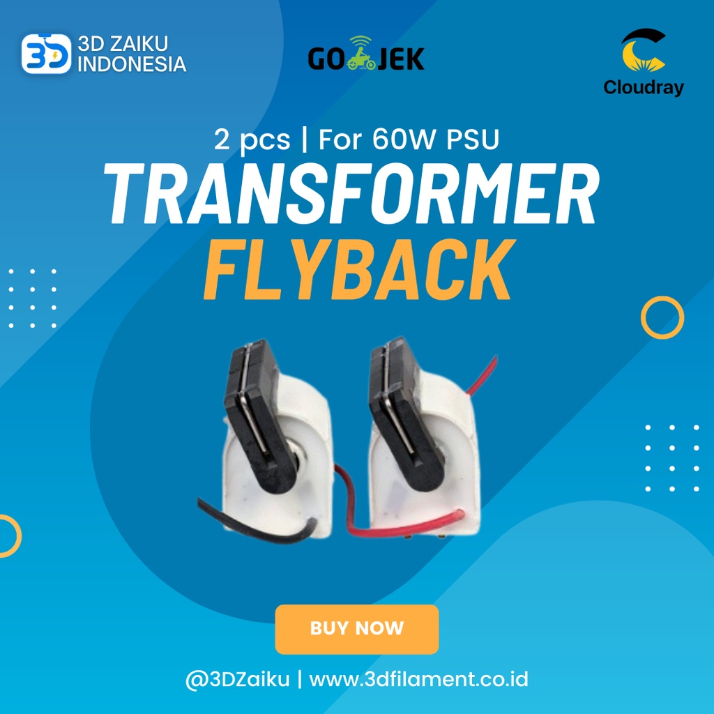 Jual CloudRay CO2 Laser 60W Power Supply Flyback Transformer 2 Pcs ...