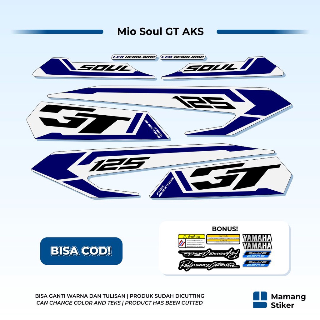 Jual Striping Yamaha Mio Soul GT AKS 125 Variasi Original (6) 2015 2016 ...
