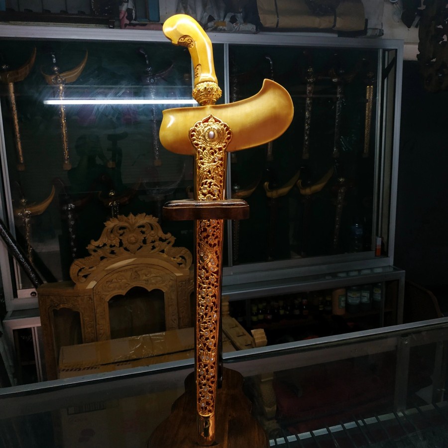 Jual Set Warangka Keris Gayaman Kayu Kemuning Pendok Topeng Mendak ...