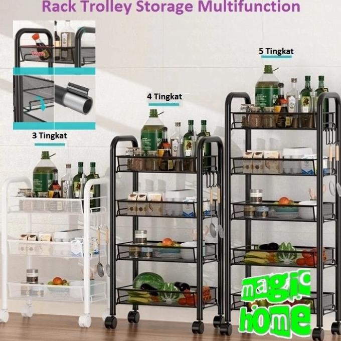Jual Rak Portable Troli Barang 3 Tingkat Serbaguna Tempat Peralatan ...