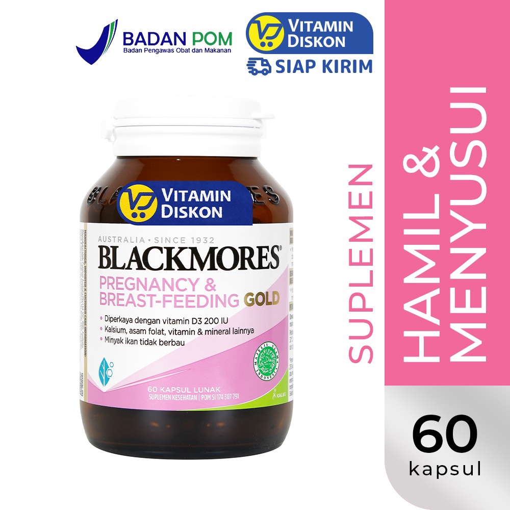 Jual Blackmores Pregnancy And Breastfeeding Gold BPOM Kalbe 60 Caps ...