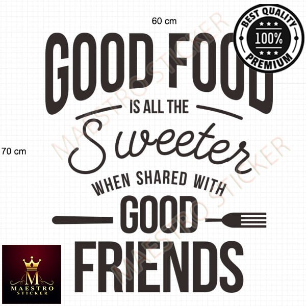 Jual Stiker Good Food Dinding Kaca Resto Cafe Dapur Kantin Sticker ...