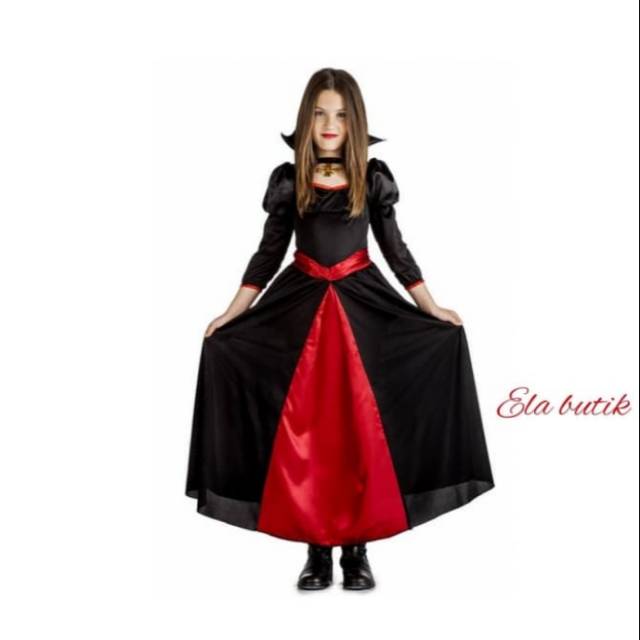 Jual Kostum vampir-drakula-kostum halloween-vampire princess | Shopee ...