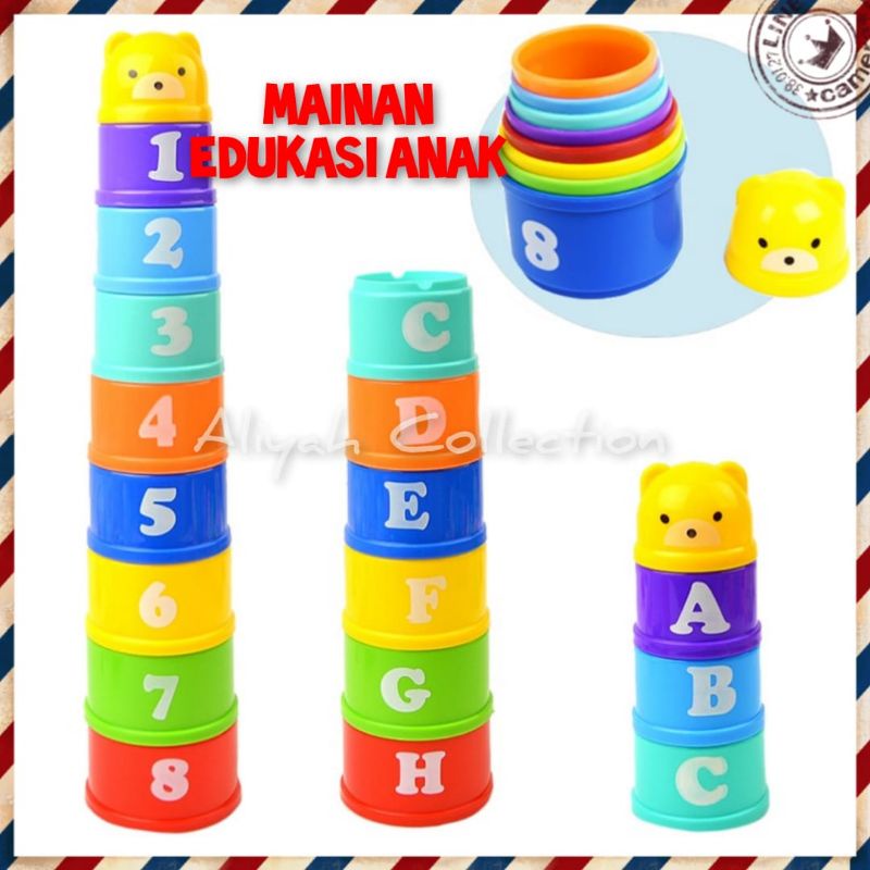 Jual Stack Cup Gelas Susun Anak Stacking Cup Stack Game Sensory Play Sensory | Shopee Indonesia
