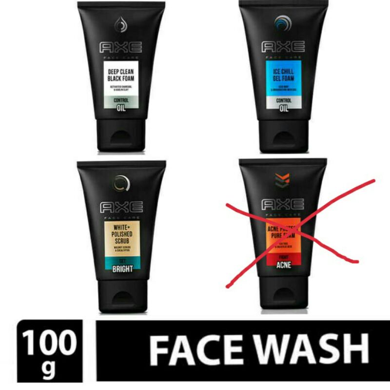 Jual Axe Face Foam 100 gr Facial wash (kemasan rijek) | Shopee Indonesia