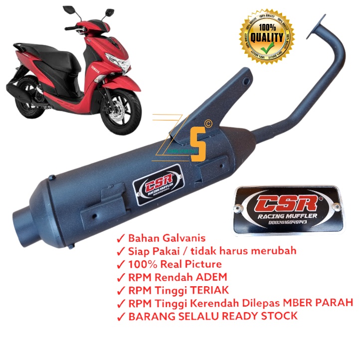 Jual KNALPOT BOBOKAN RACING YAMAHA FREEGO 125 (MERK CSR SUARA MBER ...