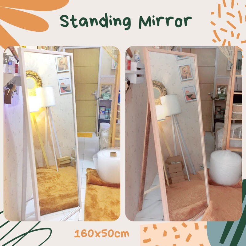 Jual Standing Mirror tinggi 160 cm / Cermin lantai / Cermin berdiri ...