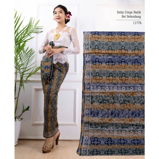 Jual KAMEN DOBY CREPE BATIK SET SELENDANG | Shopee Indonesia