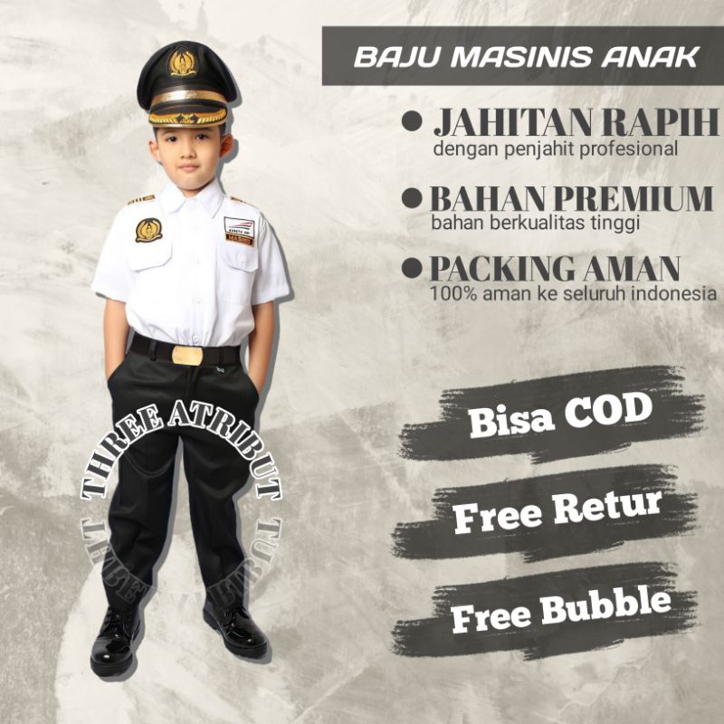 Jual Baju Masinis KAI Kereta Api Indonesia Anak Laki Laki Baju Profesi ...
