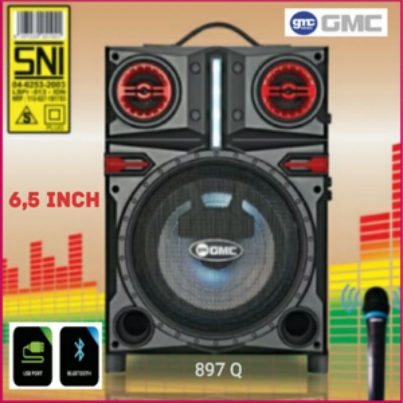 Jual SPEAKER GMC BLUETOOTH KARAOKE 897Q FREE MIC WIRELESS | Shopee ...