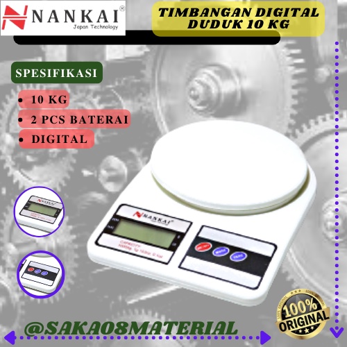 Jual PROMO TIMBANGAN DIGITAL DUDUK 10 KG NANKAI ORIGINAL TERBARU ...