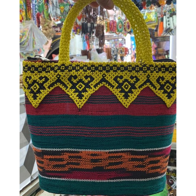 Jual tas tenun ulap doyo hiasan manik manik tas tenteng tas jinjing tas ...