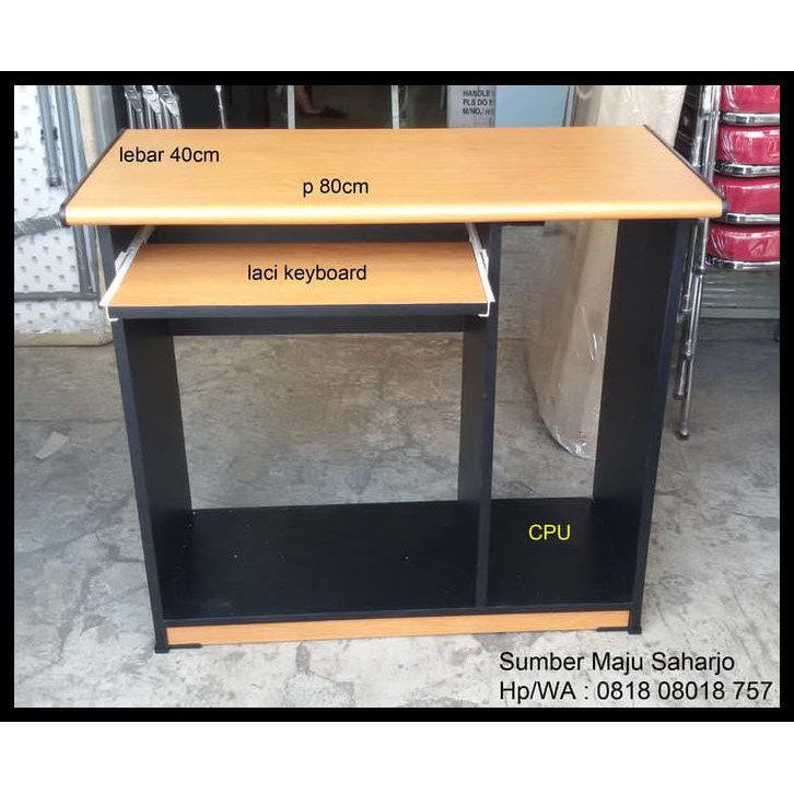 Jual MEJA KOMPUTER LAB SEKOLAH KERJA KANTOR KECIL SMS-80CM MURAH GROSIR ...